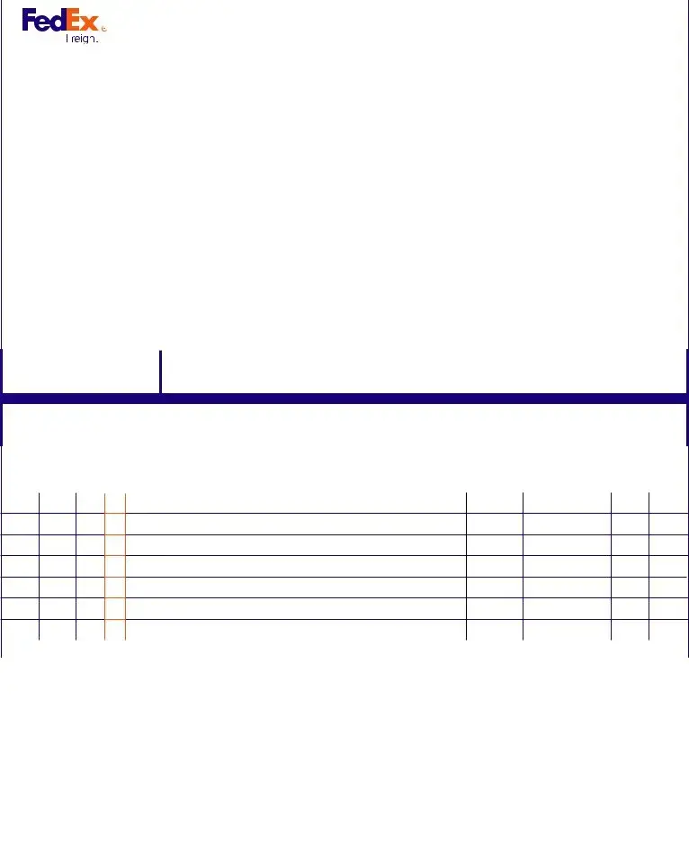 Free Fedex Bill Of Lading PDF Template ≡ Documents PDF Online